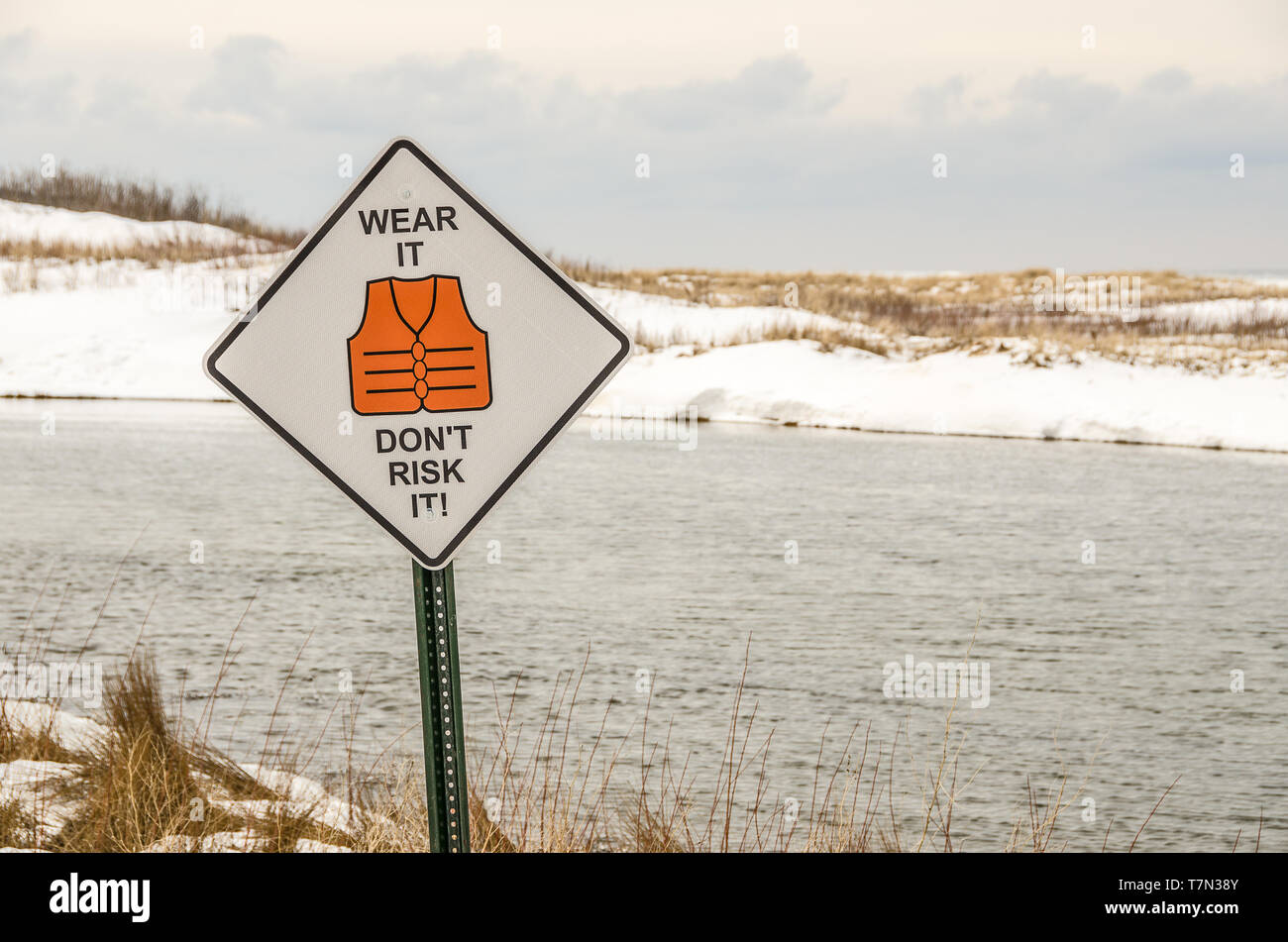 Divided Highway Sign Stock Photo - Alamy