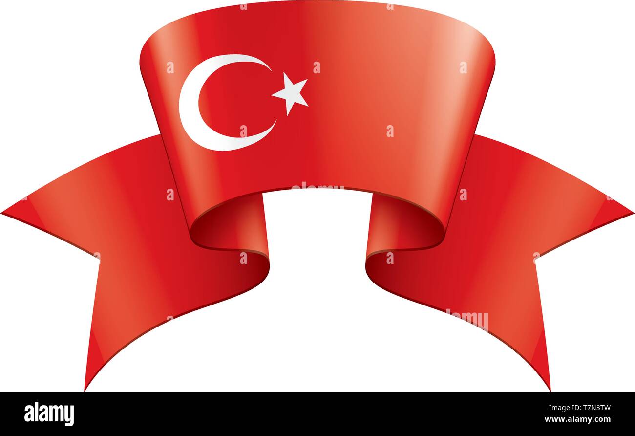 Turkey flag, vector illustration on a white background Stock Vector ...