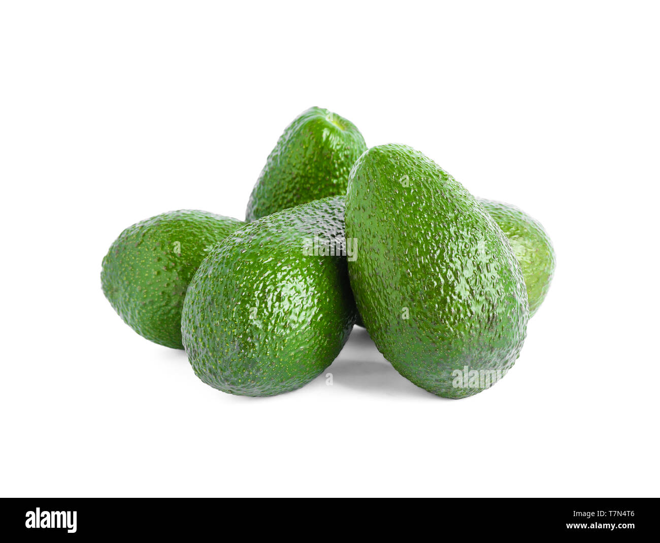 Bunch of fresh avocados isolated on white background. Ripe fruits Stock ...