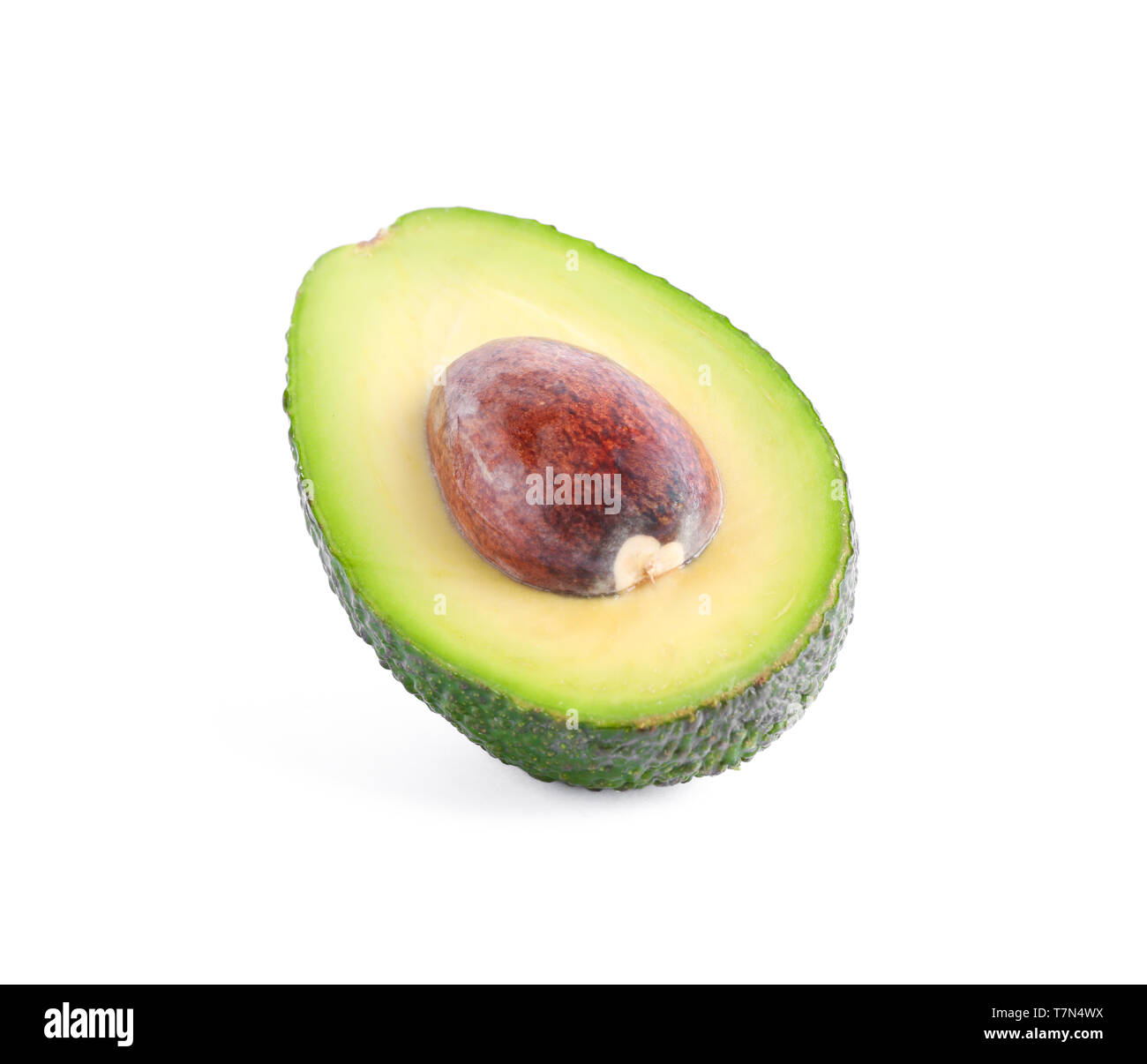Ripe cut avocado isolated on white background. Healthy food Stock Photo ...