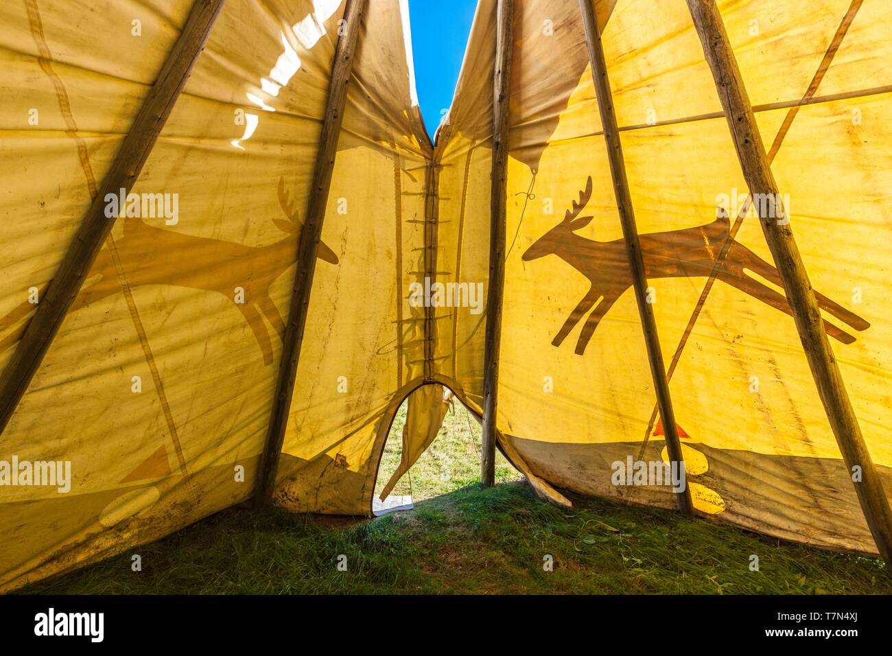 Canada, Quebec, Gaspe Peninsula, Gesgapegiag, Mic-Mac First Nations tee ...