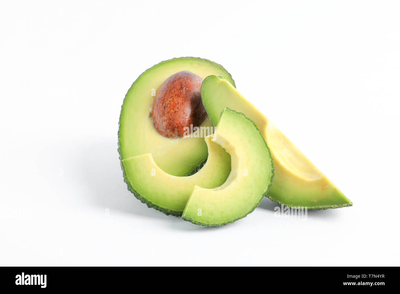 Avocado whole half pattern Cut Out Stock Images & Pictures - Alamy
