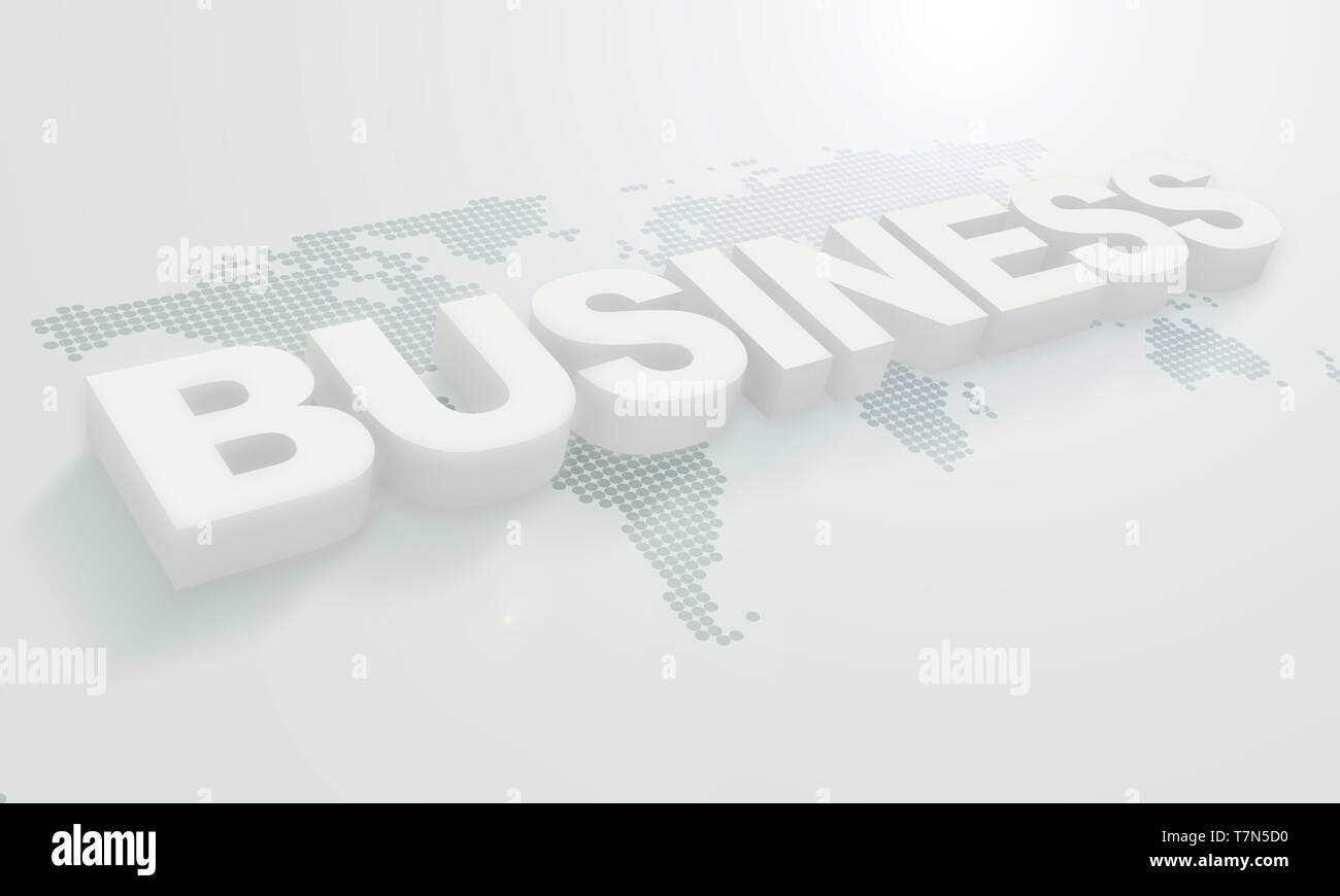 Abstract White Business Background with world map Stock Photo - Alamy