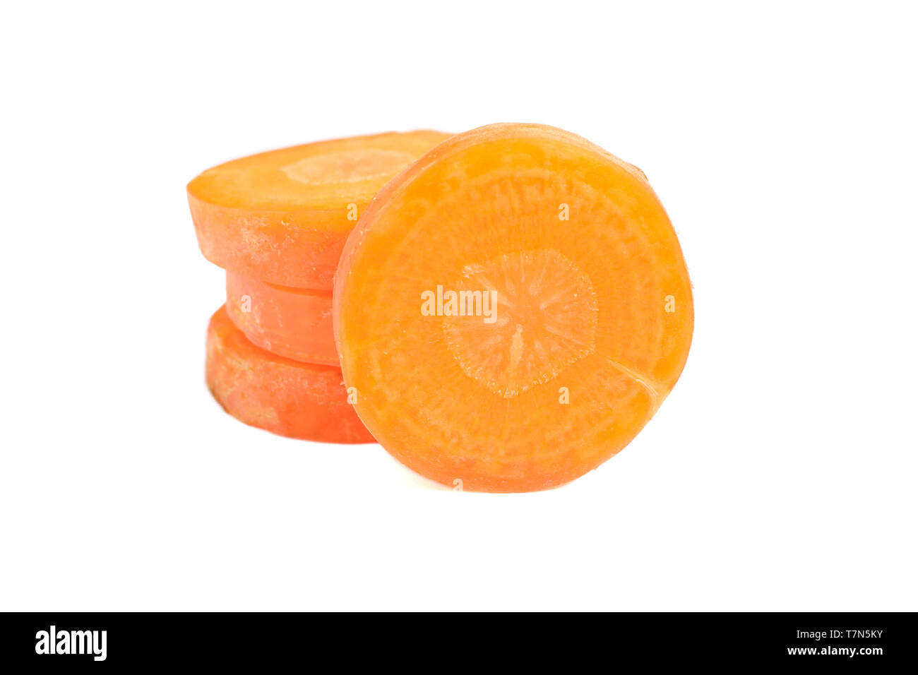 Stack of carrot isolated on white background Stock Photo - Alamy