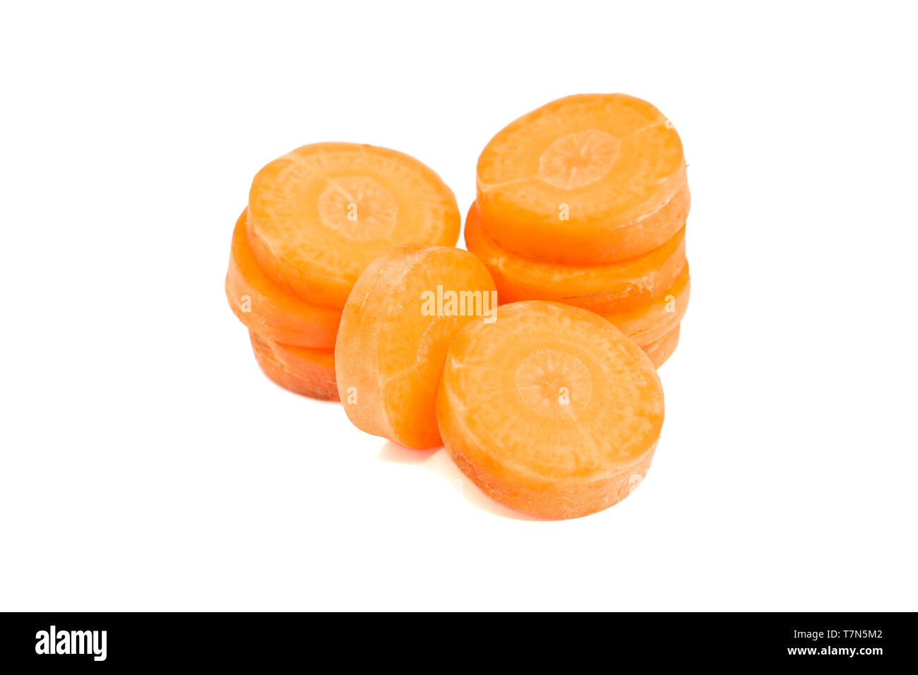 Stacks of carrot isolated on white background Stock Photo - Alamy