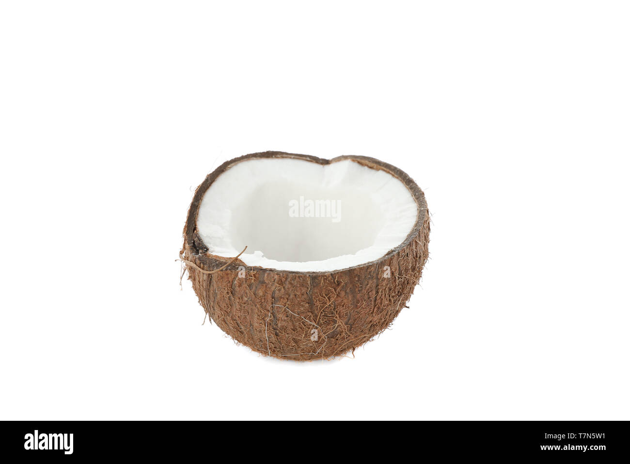 Half ripe coconut isolated on white background Stock Photo - Alamy