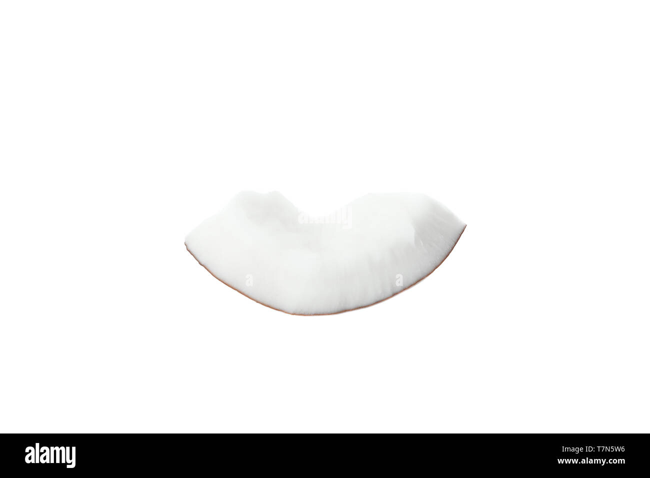 Coconut slice isolated on white background Stock Photo - Alamy