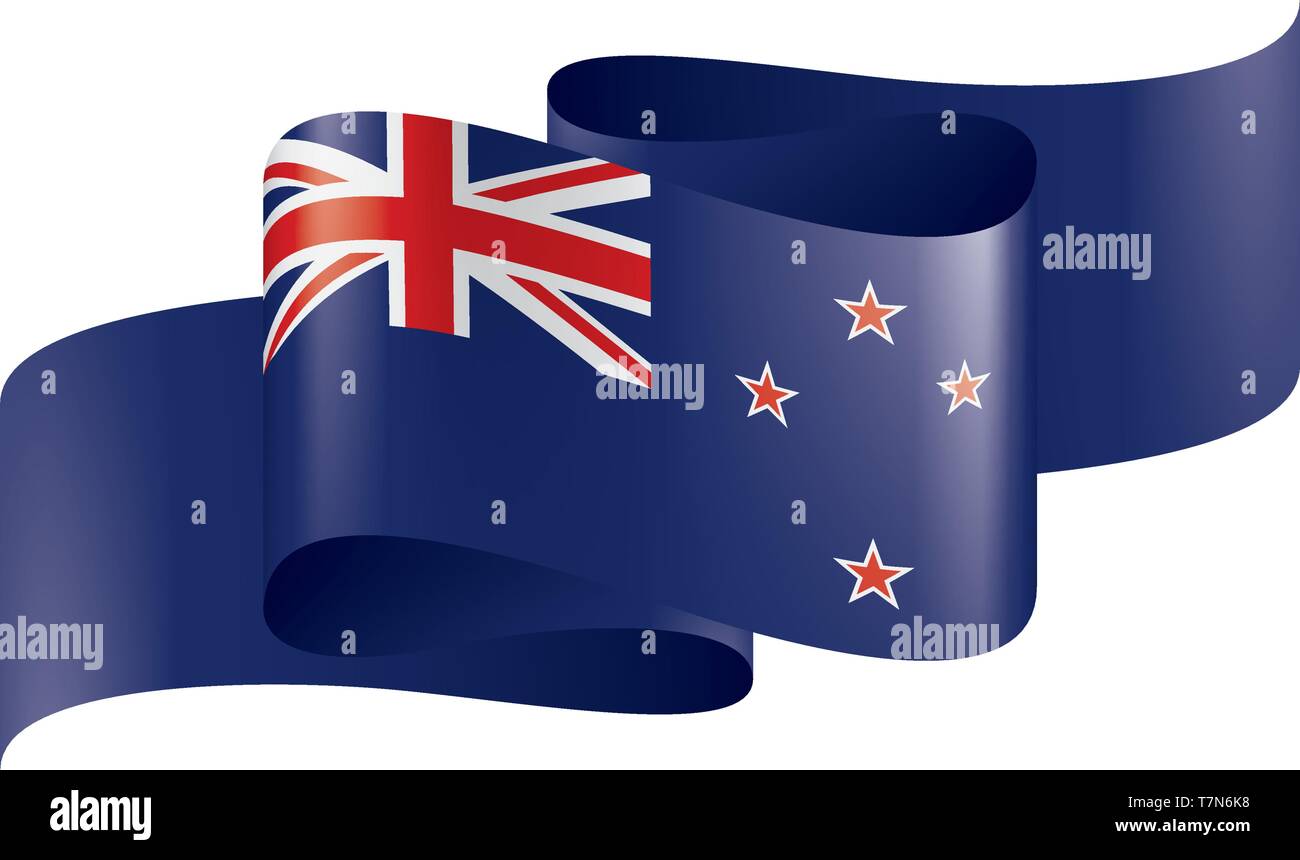 New Zealand flag, vector illustration on a white background Stock ...