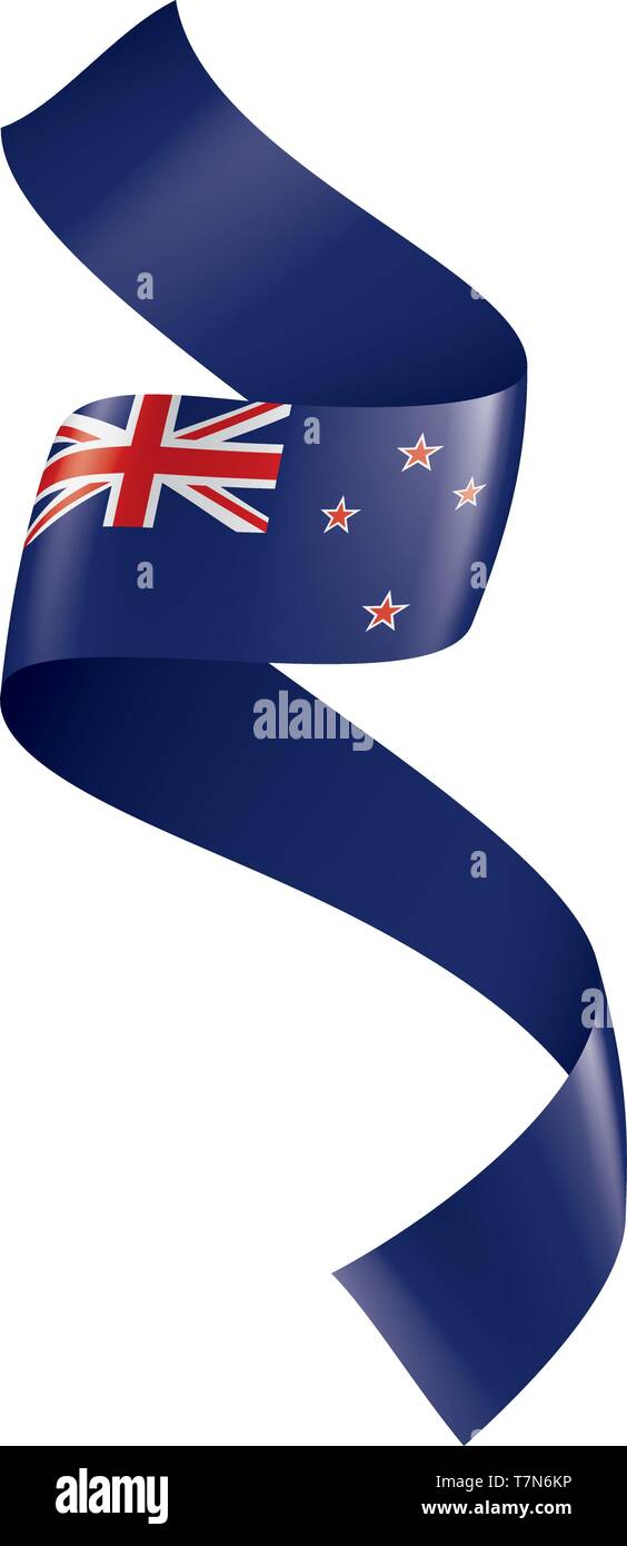 New Zealand flag, vector illustration on a white background Stock ...