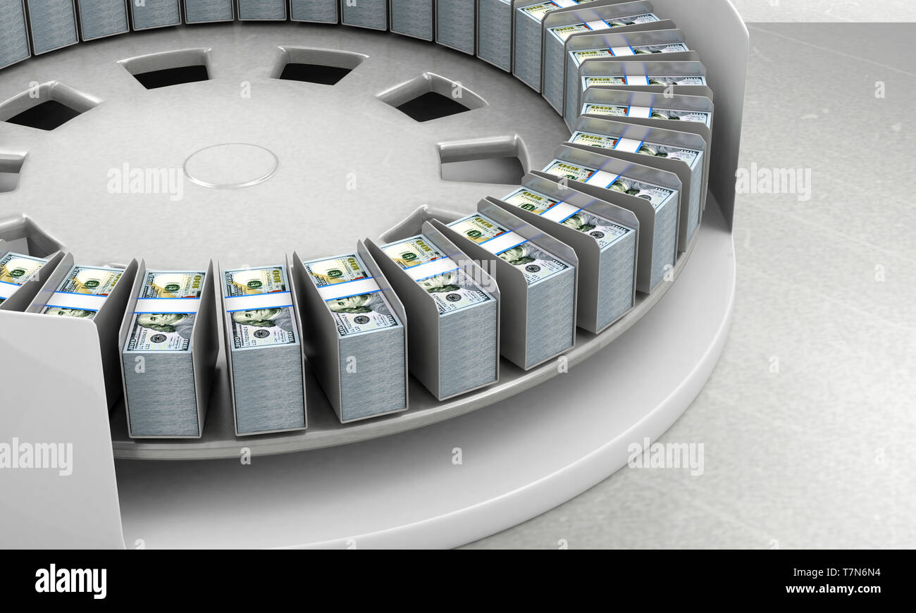 Printing Money New 100 Dollar Bills Stock Photo - Alamy