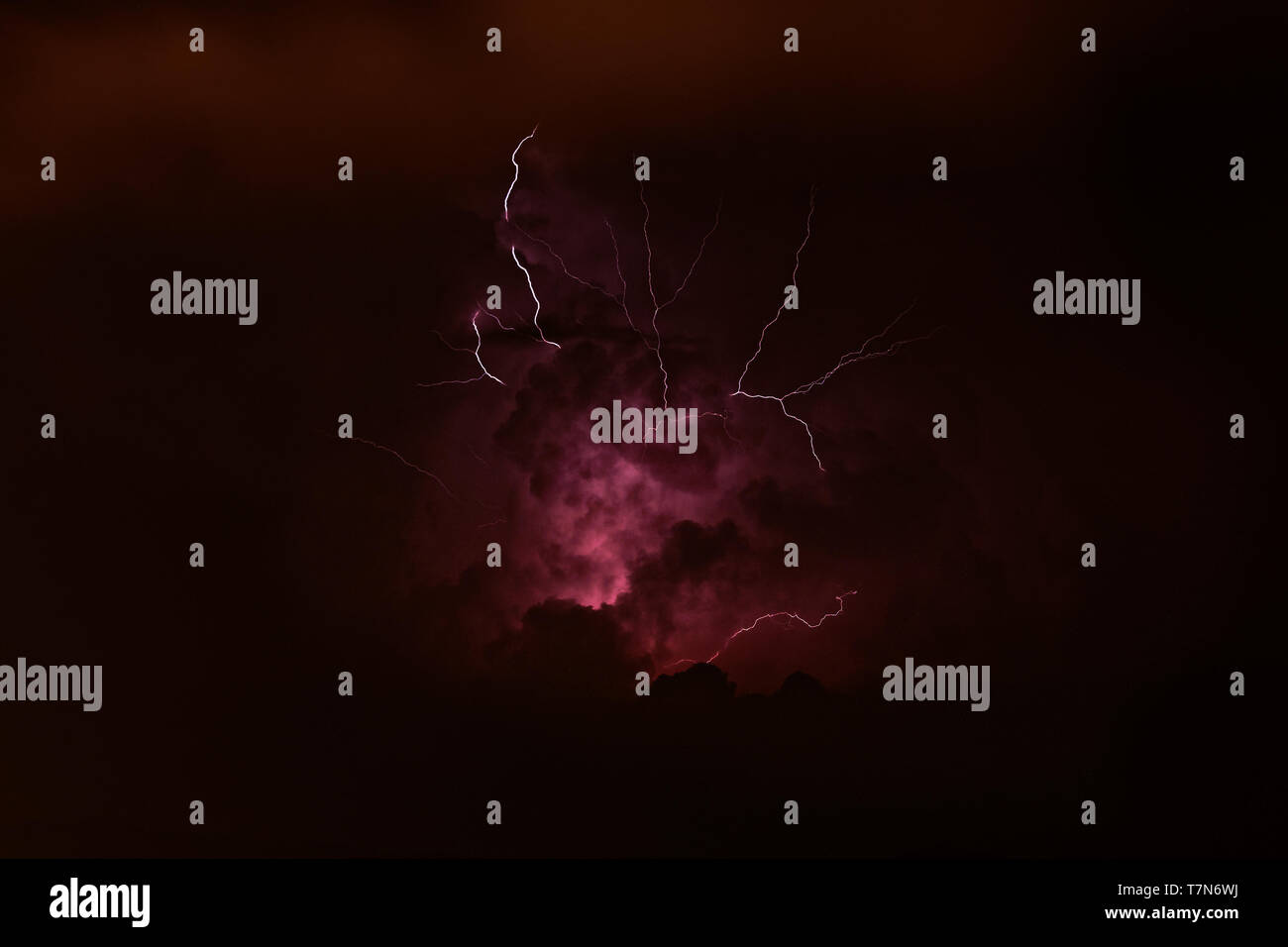 Storm - thunderbolt with flash in Pyrenees, Spain Stock Photo - Alamy