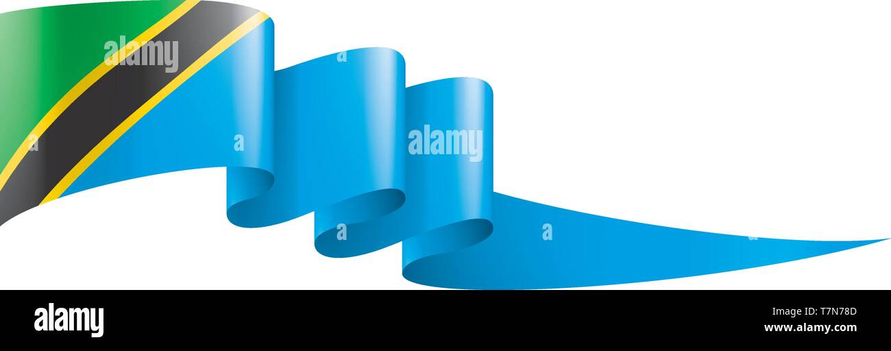 Tanzania flag, vector illustration on a white background Stock Vector ...