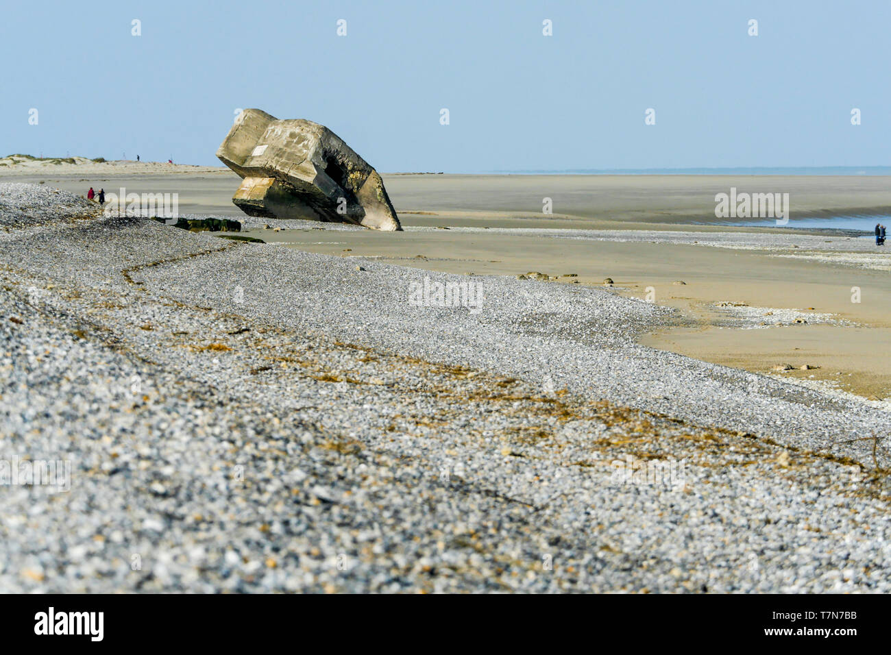 German WWII blockhaus, remains of the Atlantic Wall, Bay of Somme ...