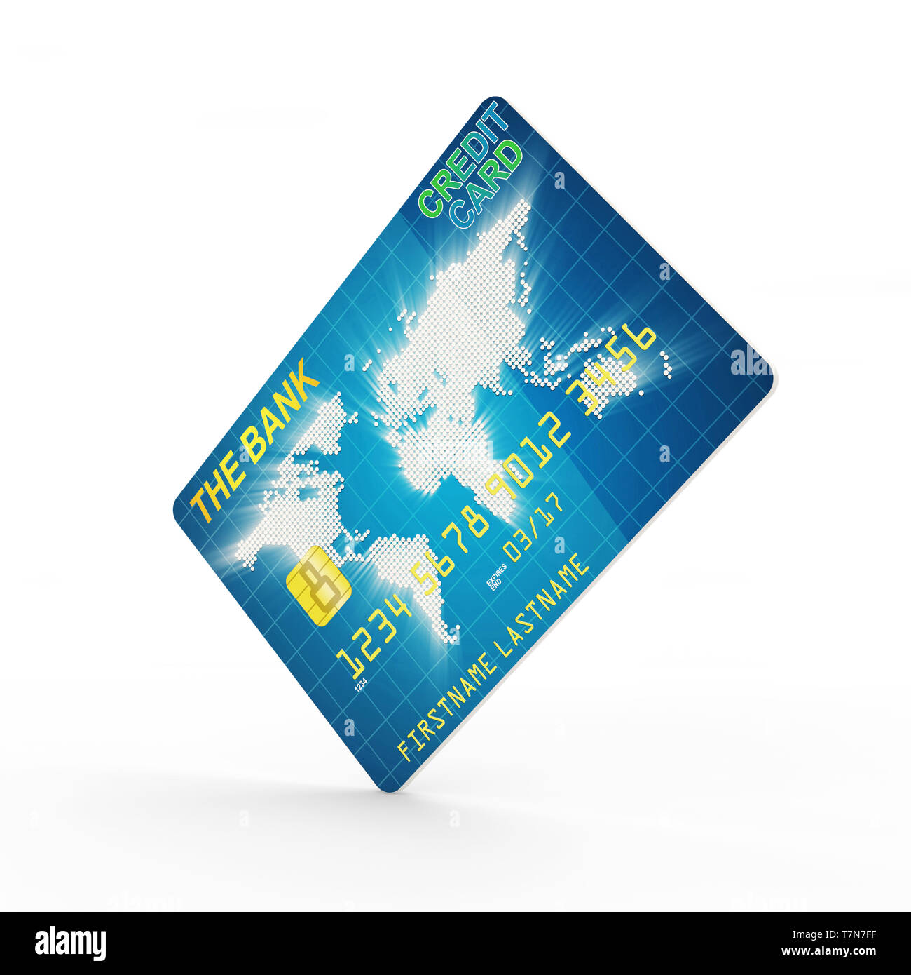 Credit Card Front and Back Side isolated on white background Stock ...