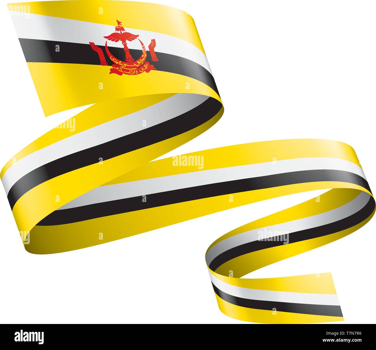 Brunei flag, vector illustration on a white background Stock Vector ...