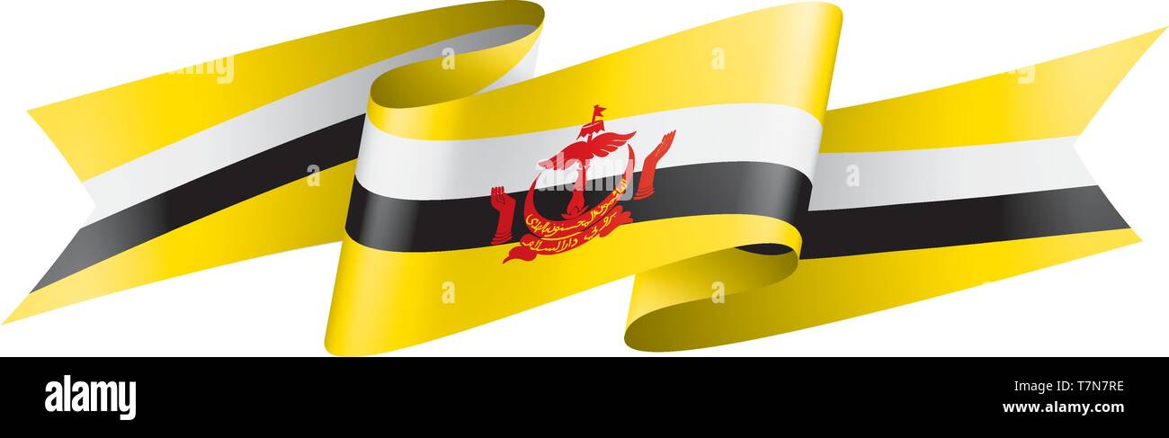 Brunei flag, vector illustration on a white background Stock Vector ...