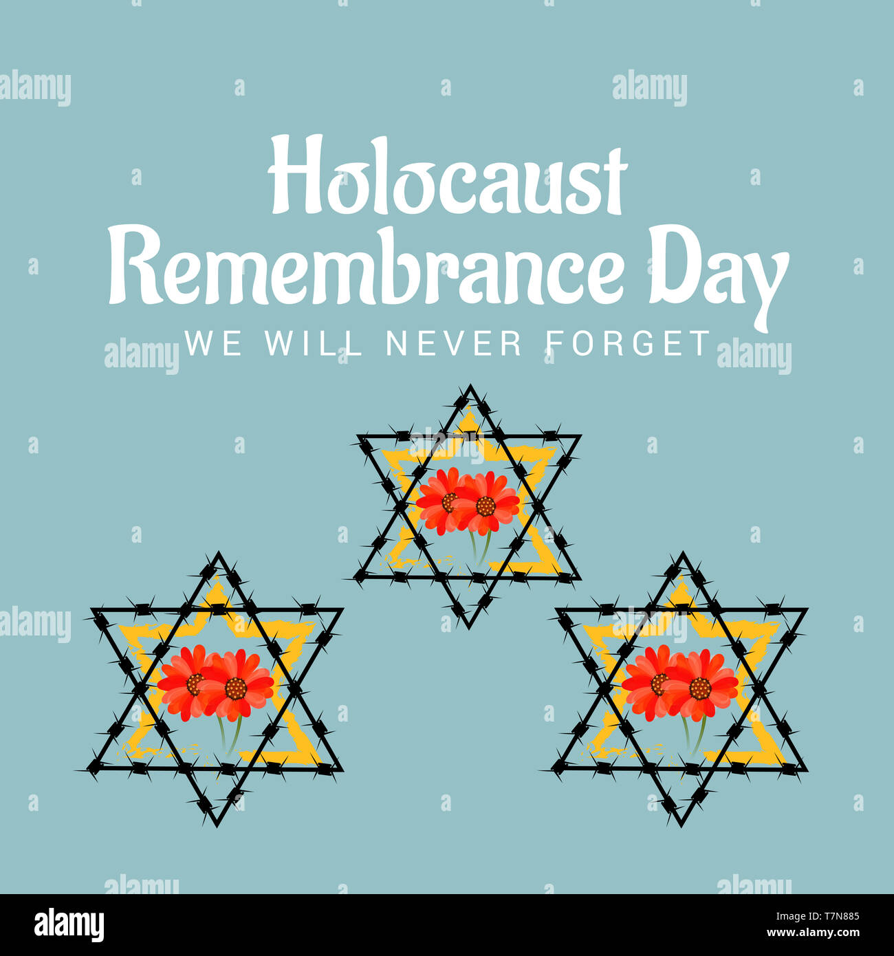 Vector illustration of a Background for We Will Never Forget. Holocaust ...