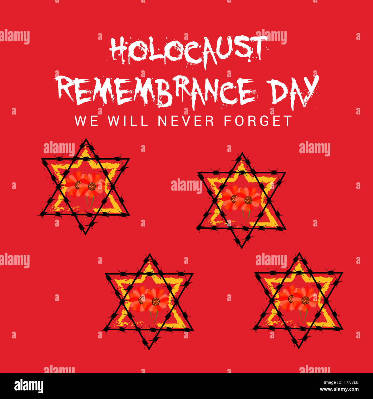 Vector illustration of a Background for We Will Never Forget. Holocaust ...