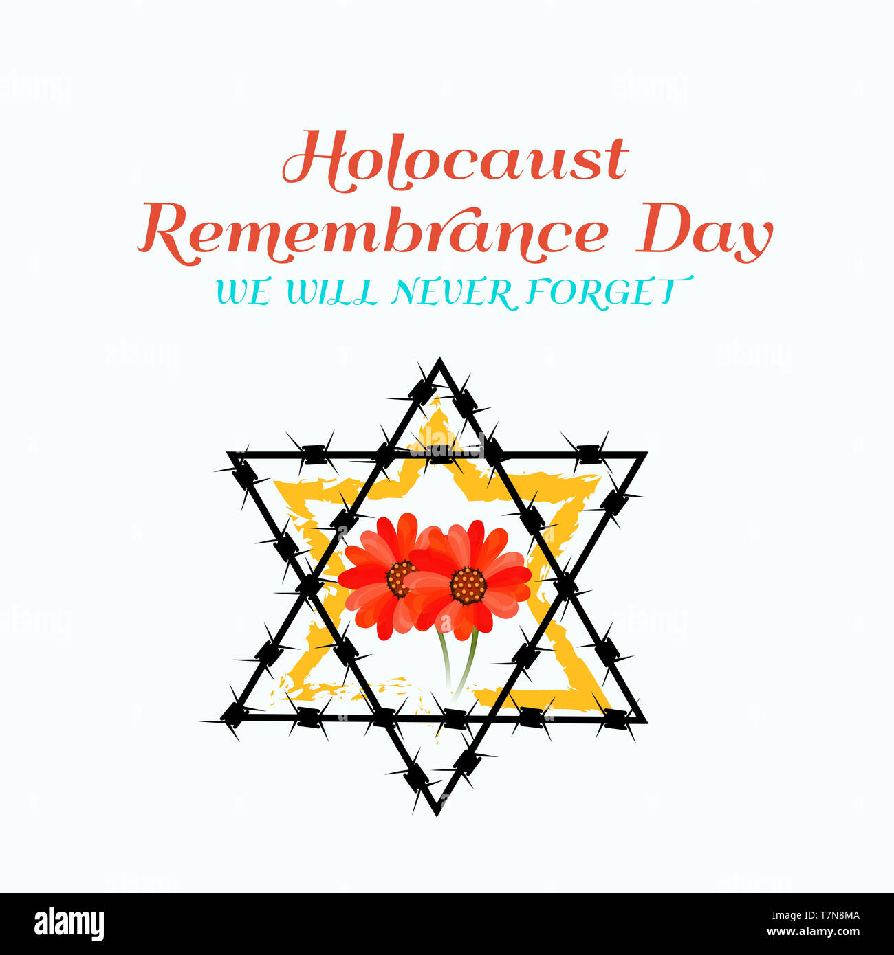 Vector illustration of a Background for We Will Never Forget. Holocaust ...