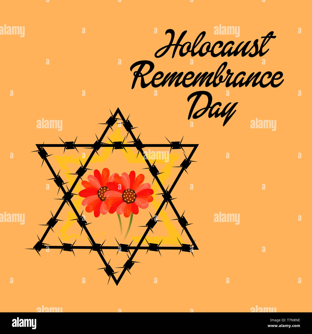 Vector illustration of a Background for We Will Never Forget. Holocaust ...