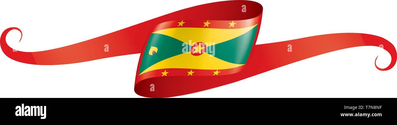 Grenada flag, vector illustration on a white background Stock Vector ...
