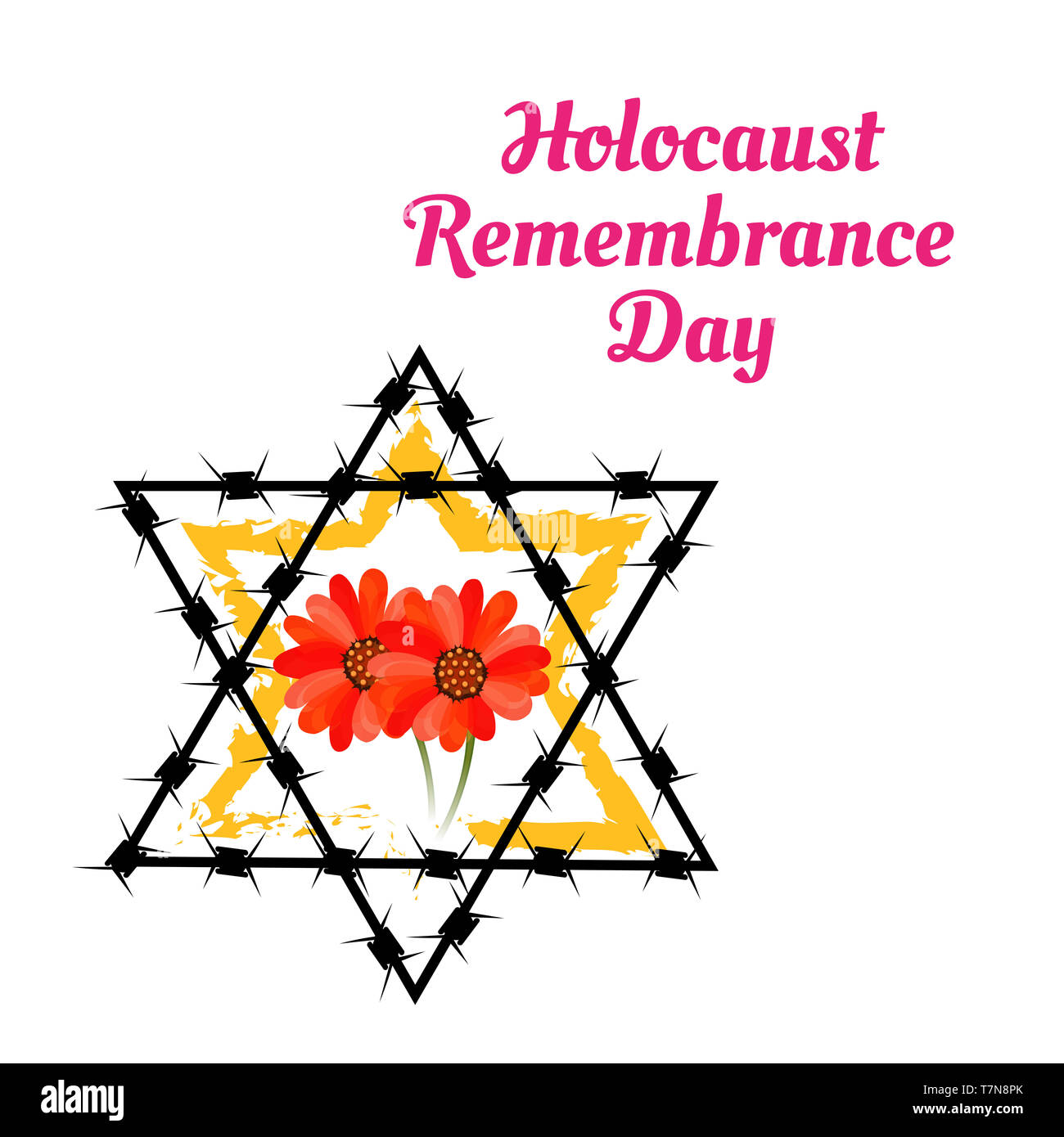Vector illustration of a Background for We Will Never Forget. Holocaust ...