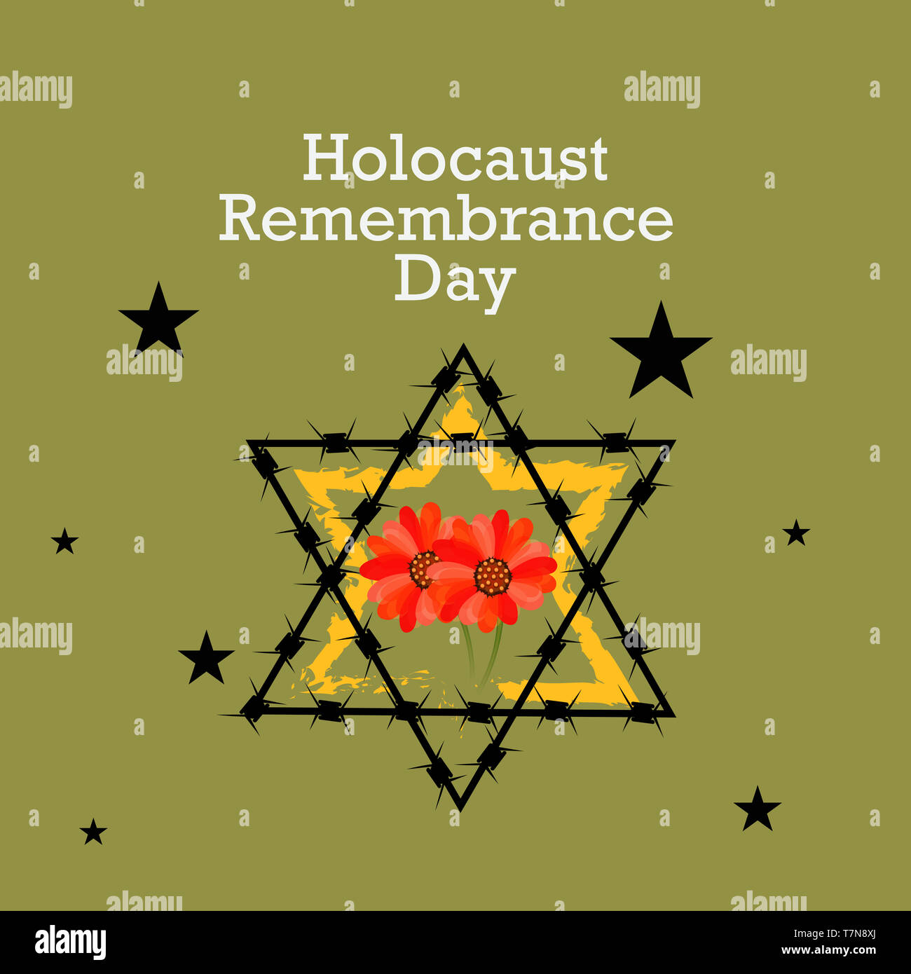 Vector illustration of a Background for We Will Never Forget. Holocaust ...
