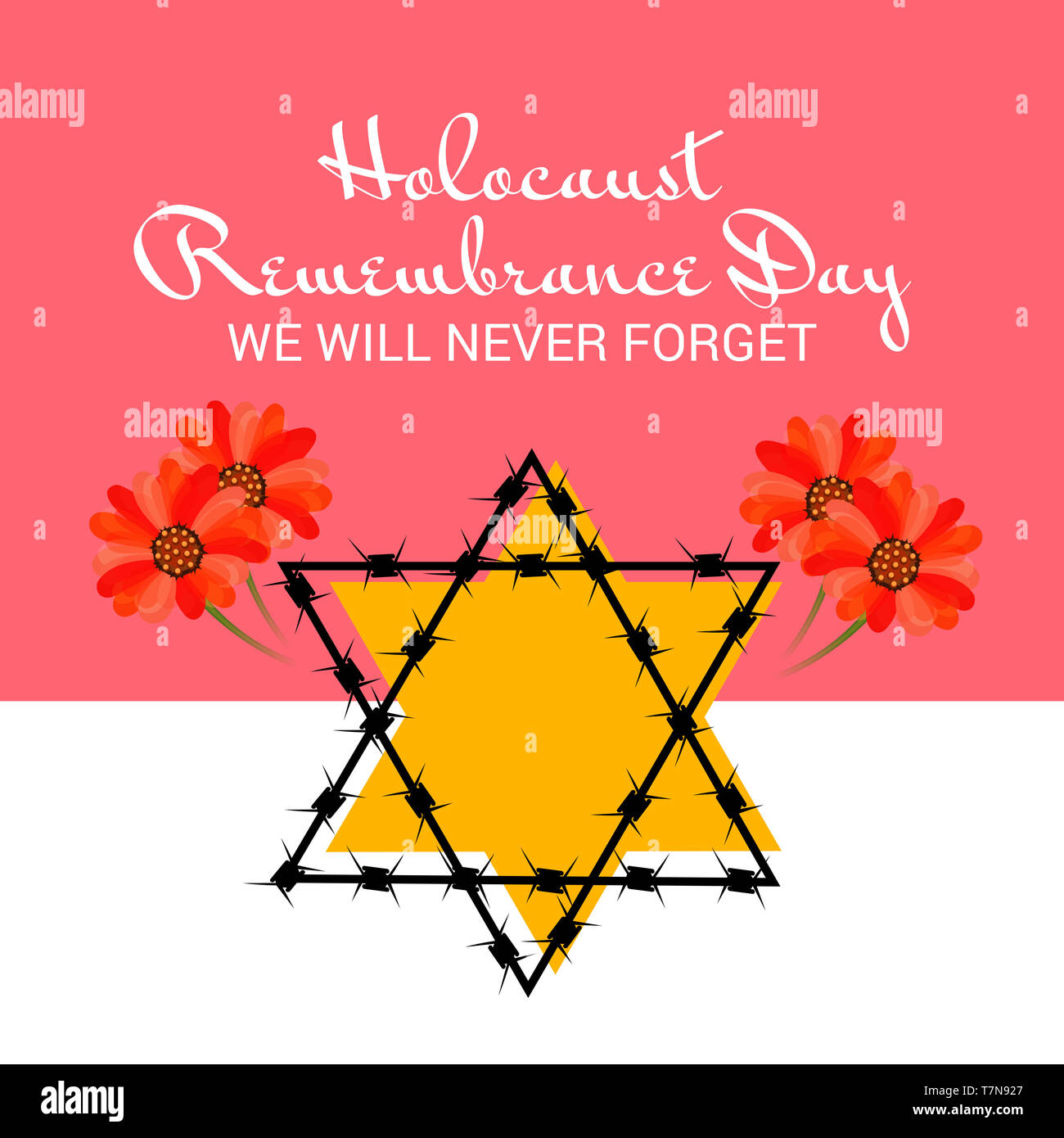 Vector illustration of a Background for We Will Never Forget. Holocaust ...