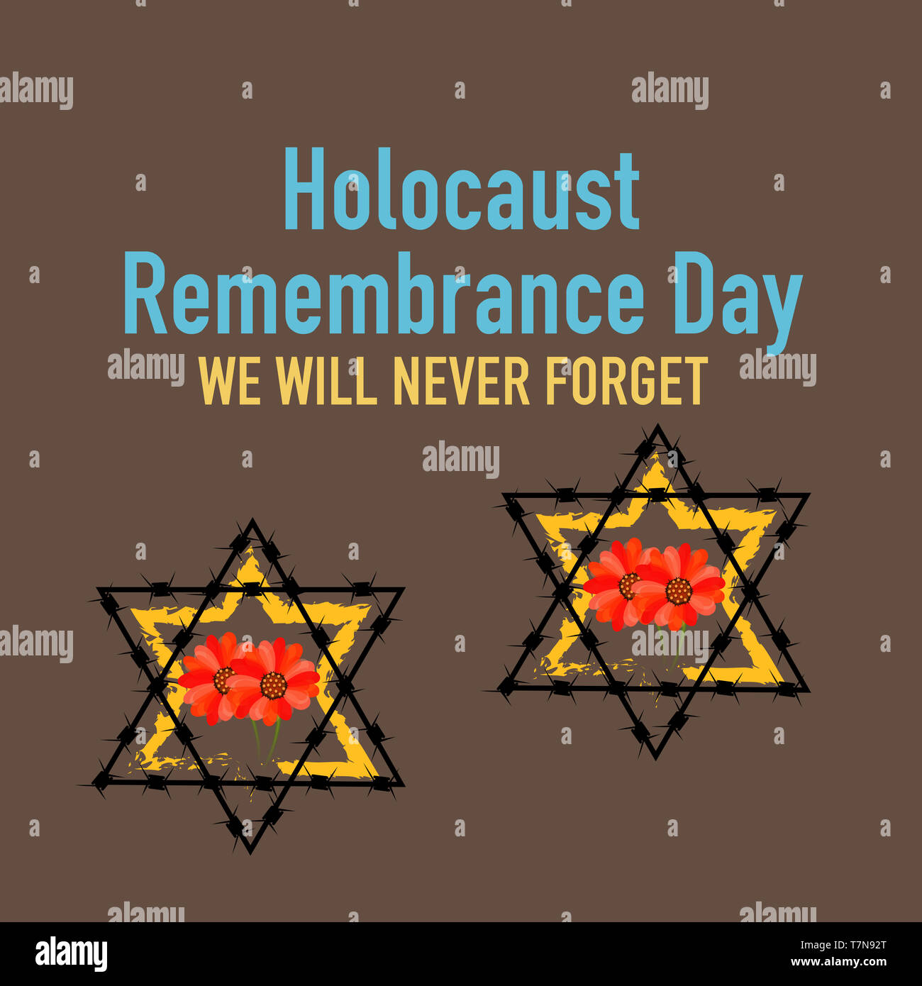 Vector illustration of a Background for We Will Never Forget. Holocaust ...