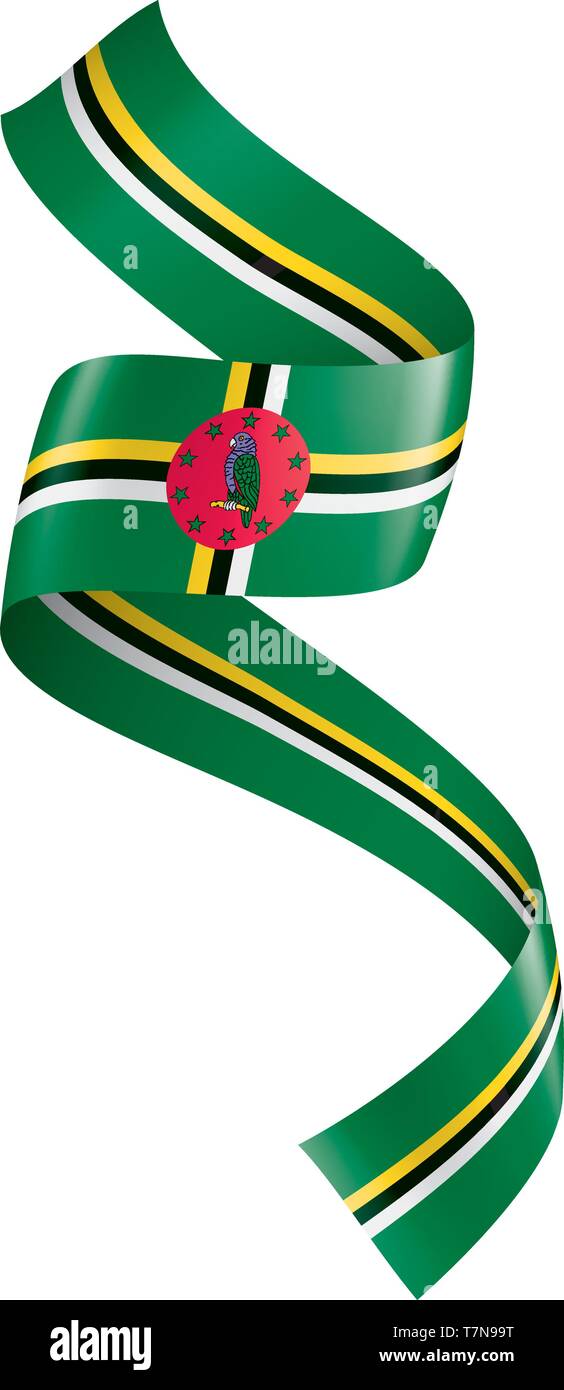 Dominica flag, vector illustration on a white background Stock Vector ...