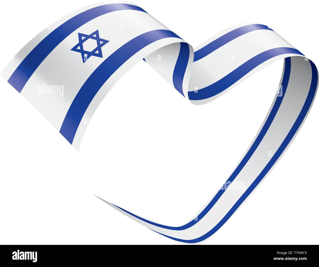 Israel flag, vector illustration on a white background Stock Vector ...