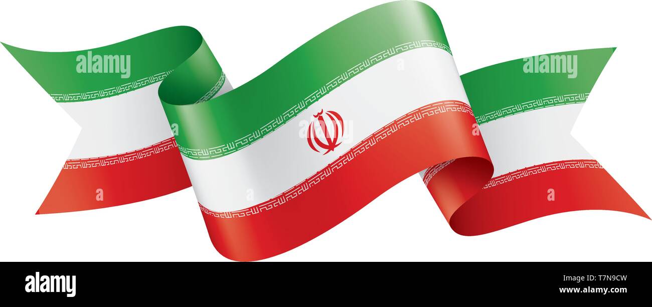 Iran flag, vector illustration on a white background Stock Vector Image ...