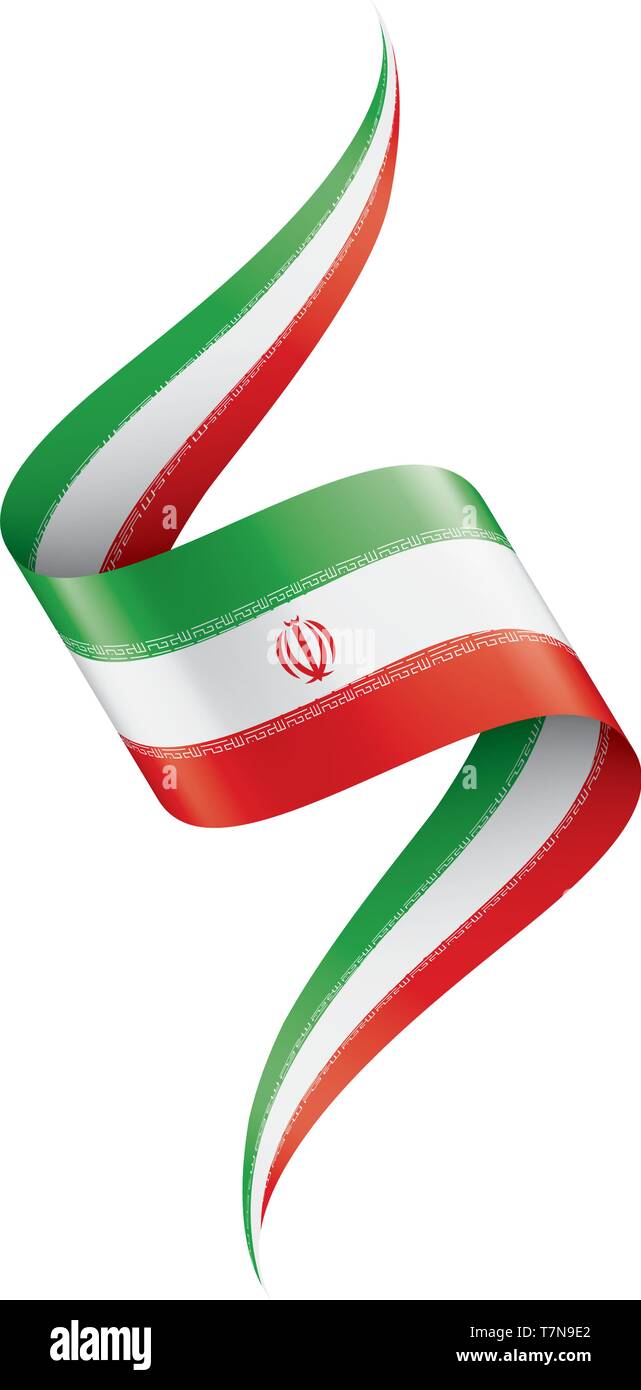 Iran flag, vector illustration on a white background Stock Vector Image ...