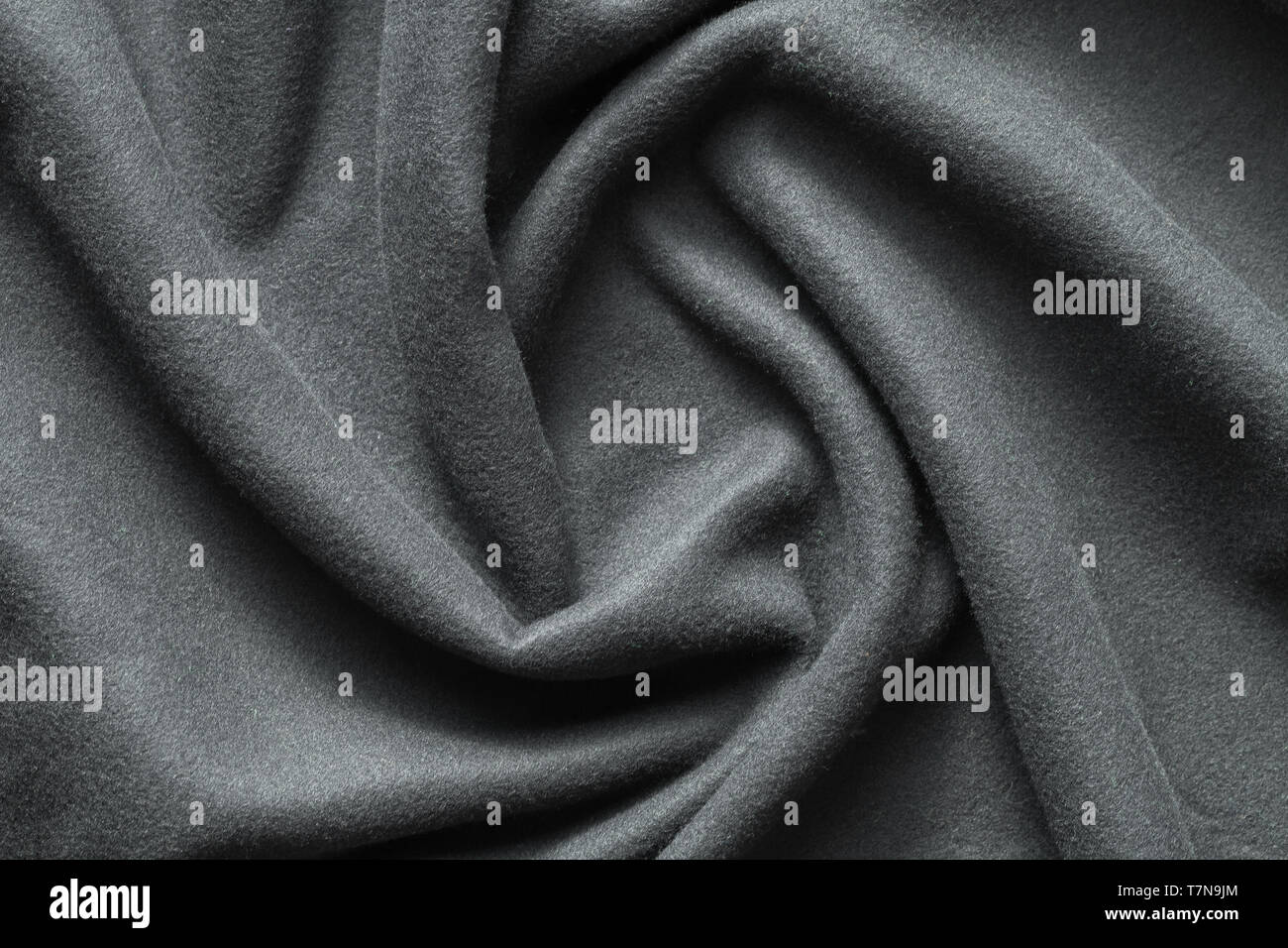Background texture of dark gray fleece, soft napped insulating fabric ...