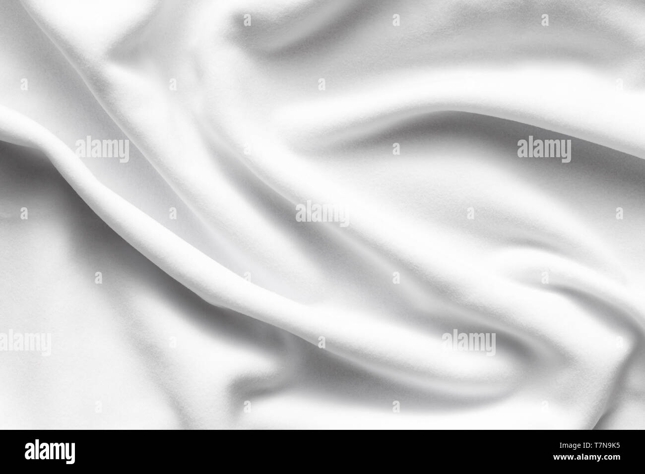 Background texture of white fleece, soft napped insulating fabric made ...