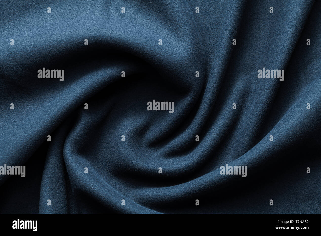 Background texture of deep blue fleece, soft napped insulating fabric ...