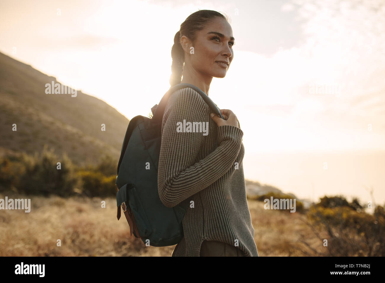 Person with a backpack hi-res stock photography and images - Alamy