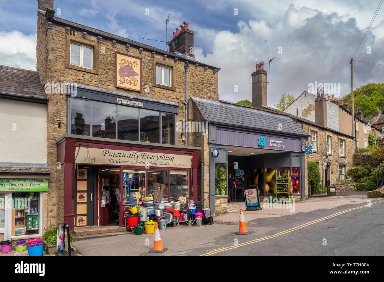 Co-op shop in Settle town centre in the Yorkshire Dales Stock Photo - Alamy