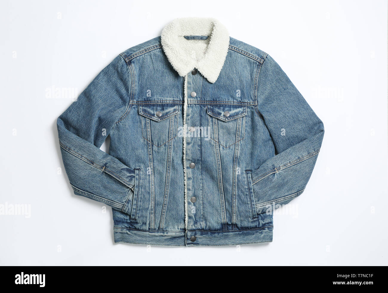 Back of denim jacket isolated hi-res stock photography and images - Alamy