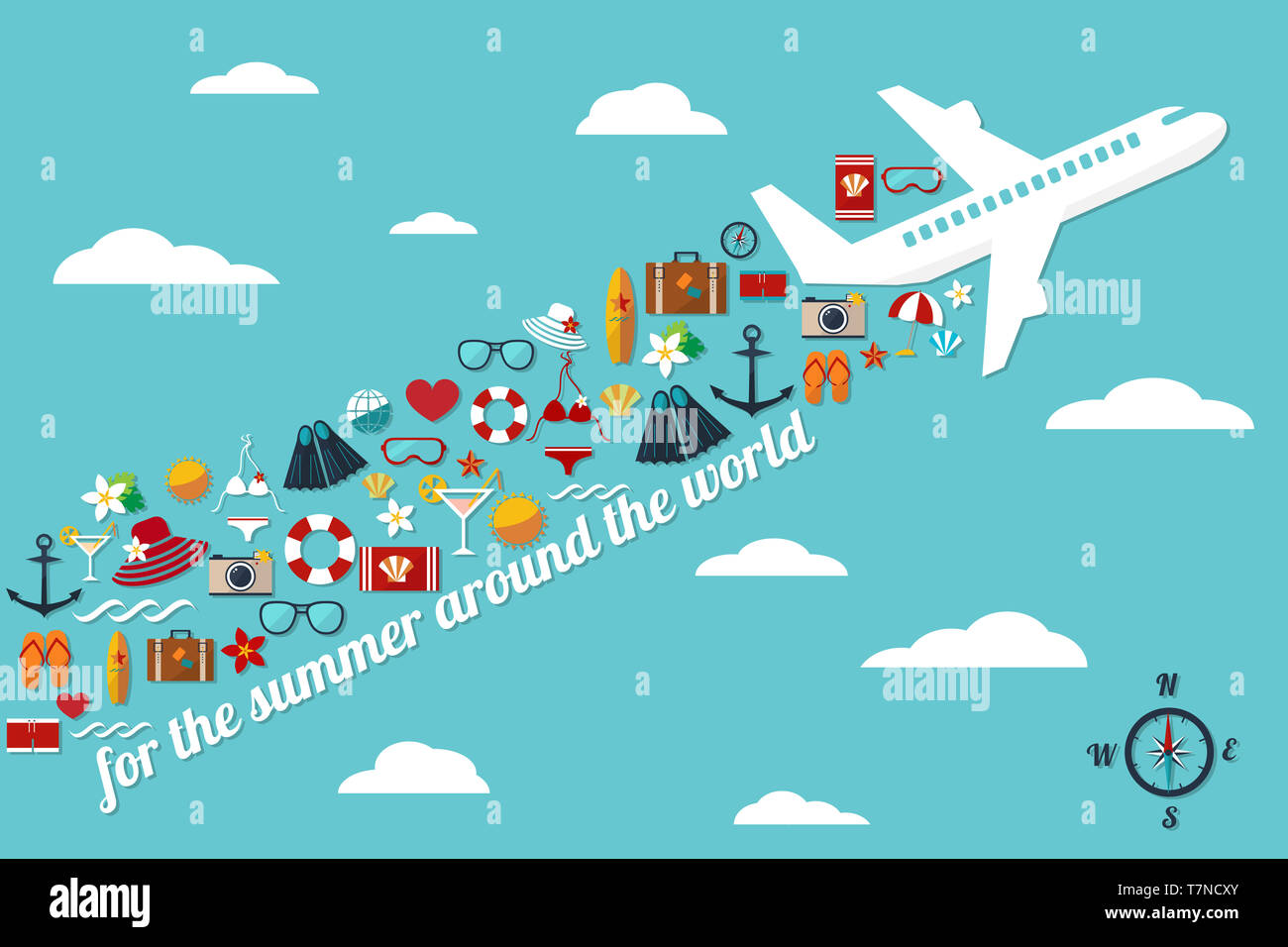 Travel around world background summer hi-res stock photography and ...