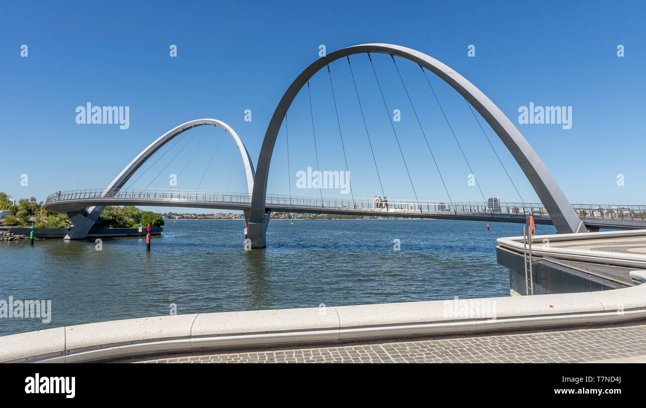 The futuristic forms of Elizabeth Quay's pedestrian bridge in Perth ...