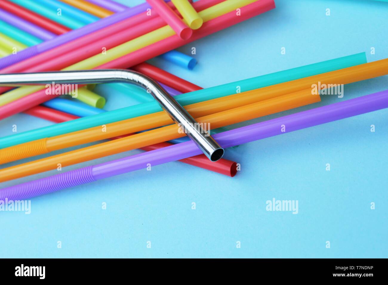 straw straws metal reusable plastic drinking background colourful full ...
