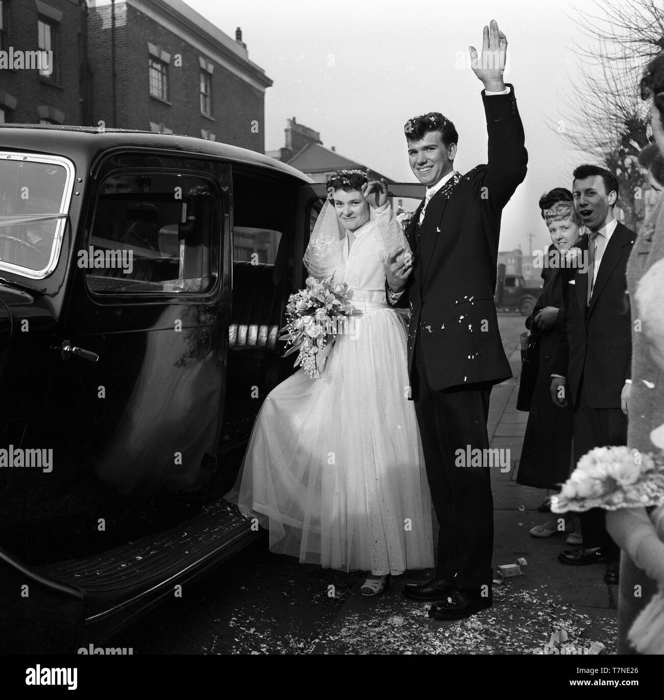 The Wedding of Mr & Mrs Walker, 2 Colenso Road, London, E5 c1964. Bride ...