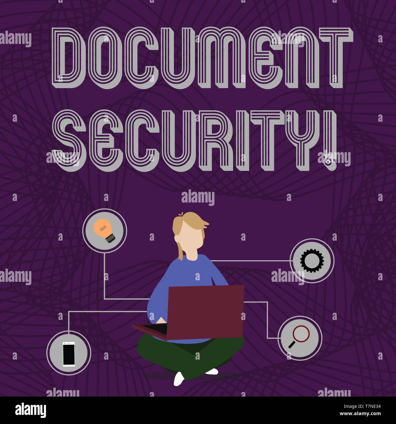Word writing text Document Security. Business photo showcasing means in ...