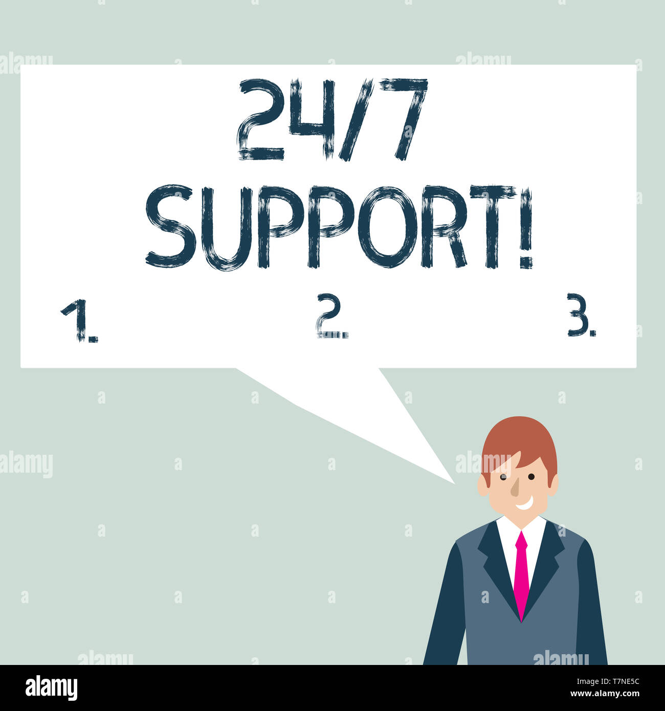 Writing note showing 24 Or 7 Support. Business concept for twentyfour ...