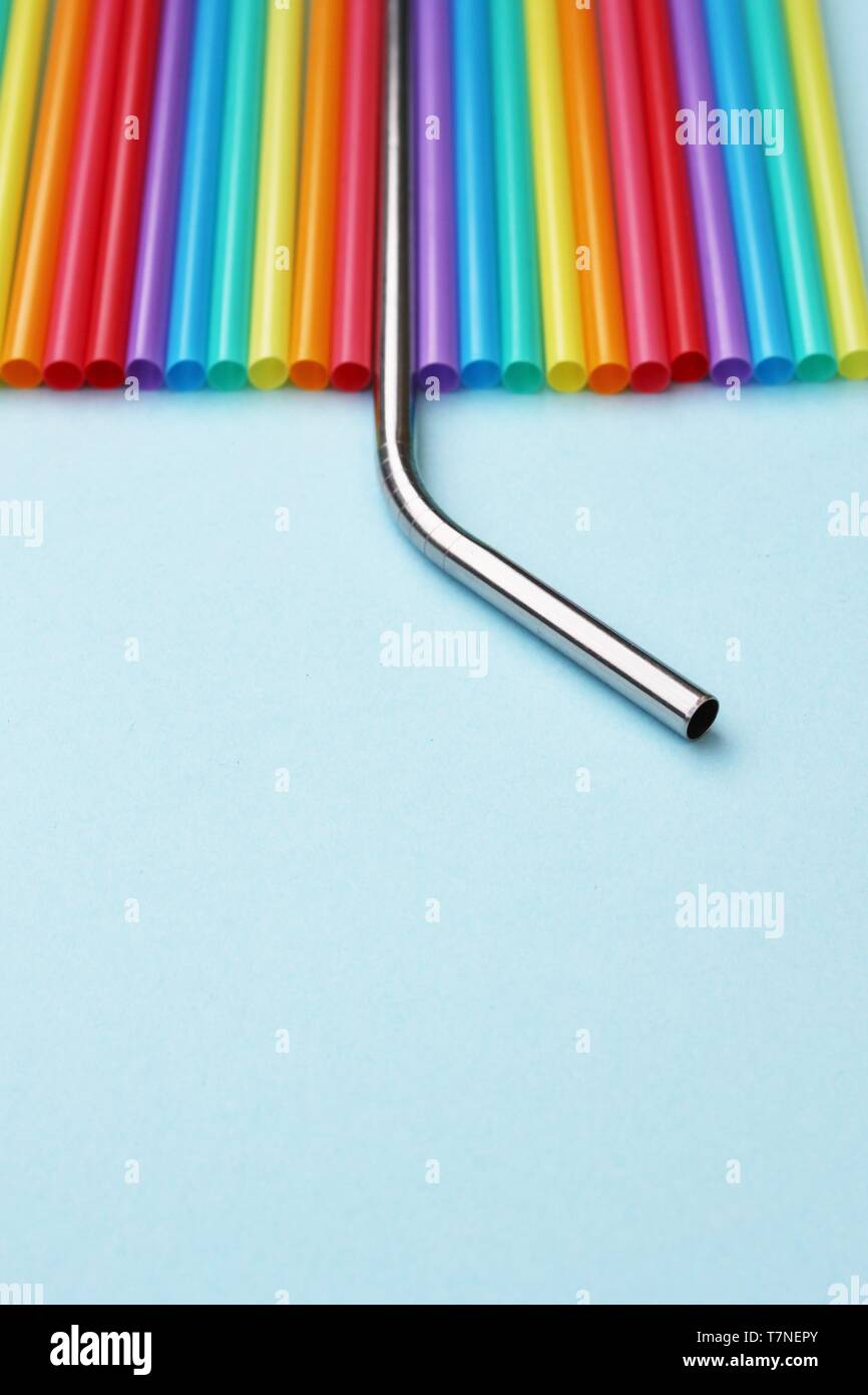 straw straws metal reusable plastic drinking background colourful full ...
