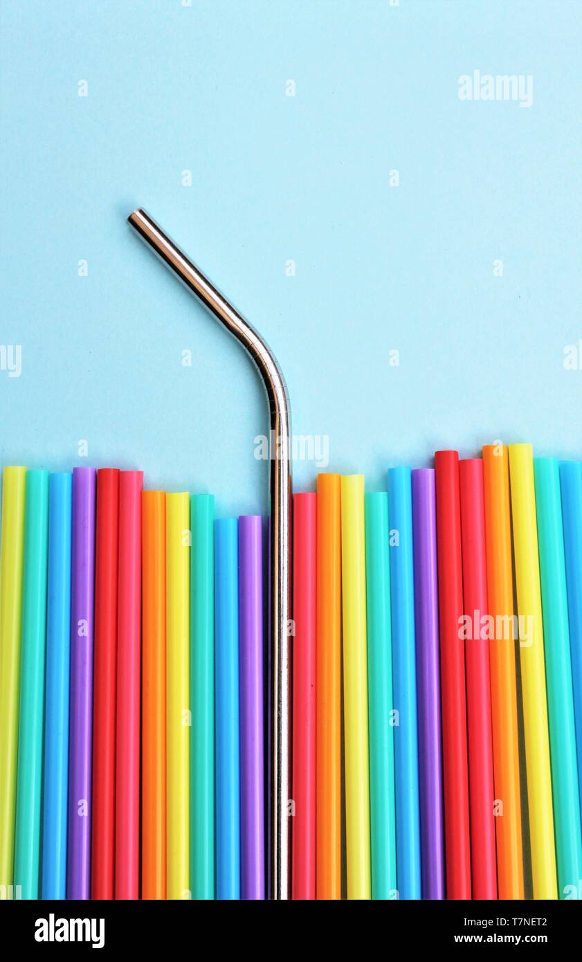 straw straws metal reusable plastic drinking background colourful full ...