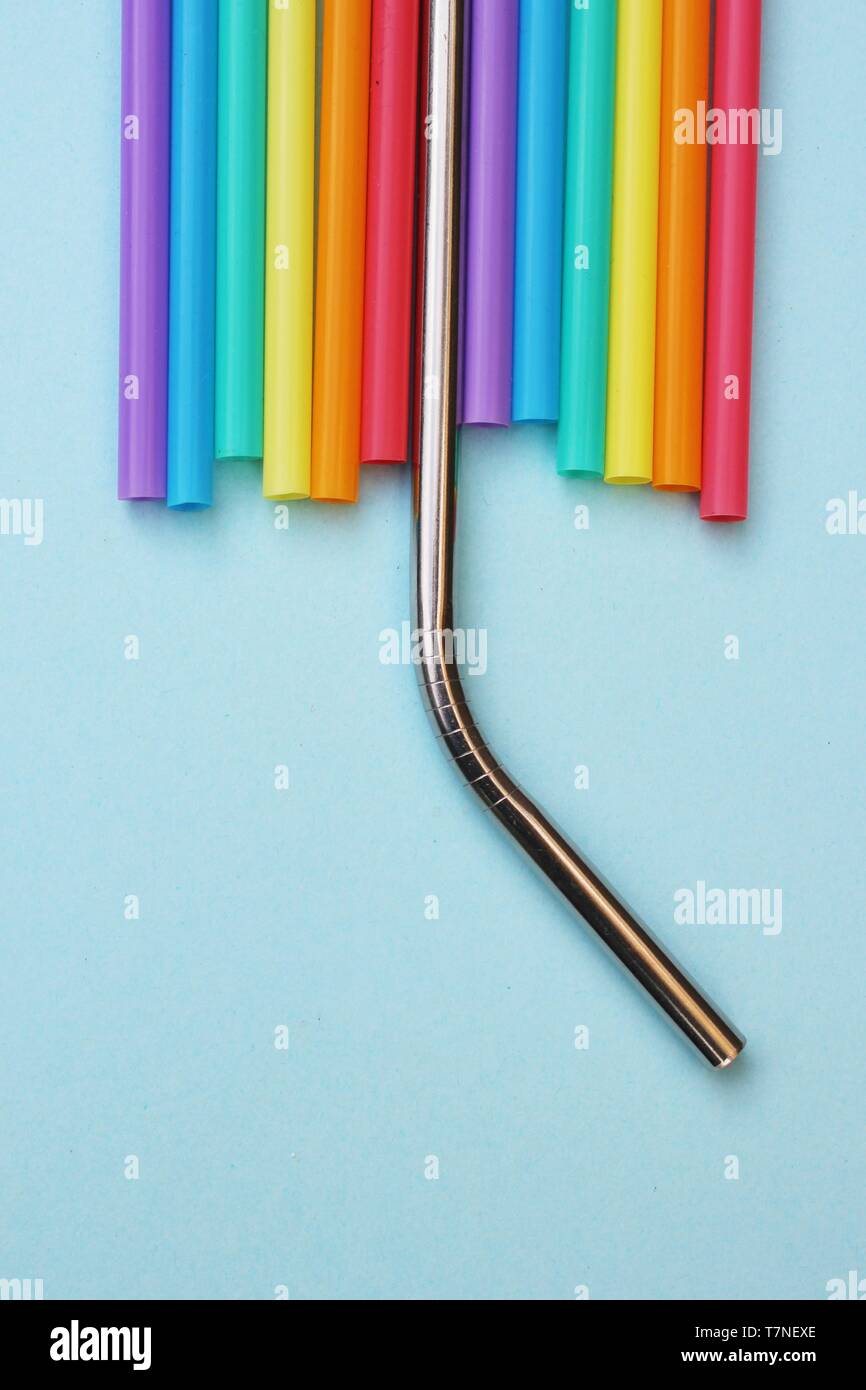 straw straws metal reusable plastic drinking background colourful full ...