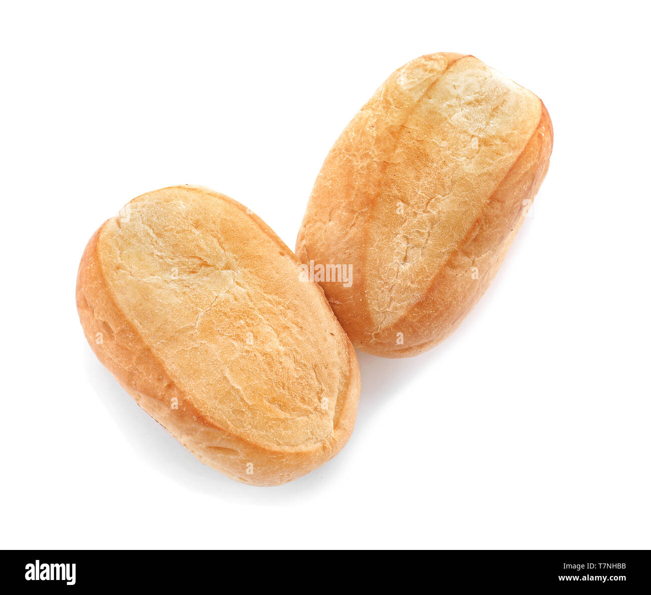Fresh tasty buns on white background Stock Photo - Alamy