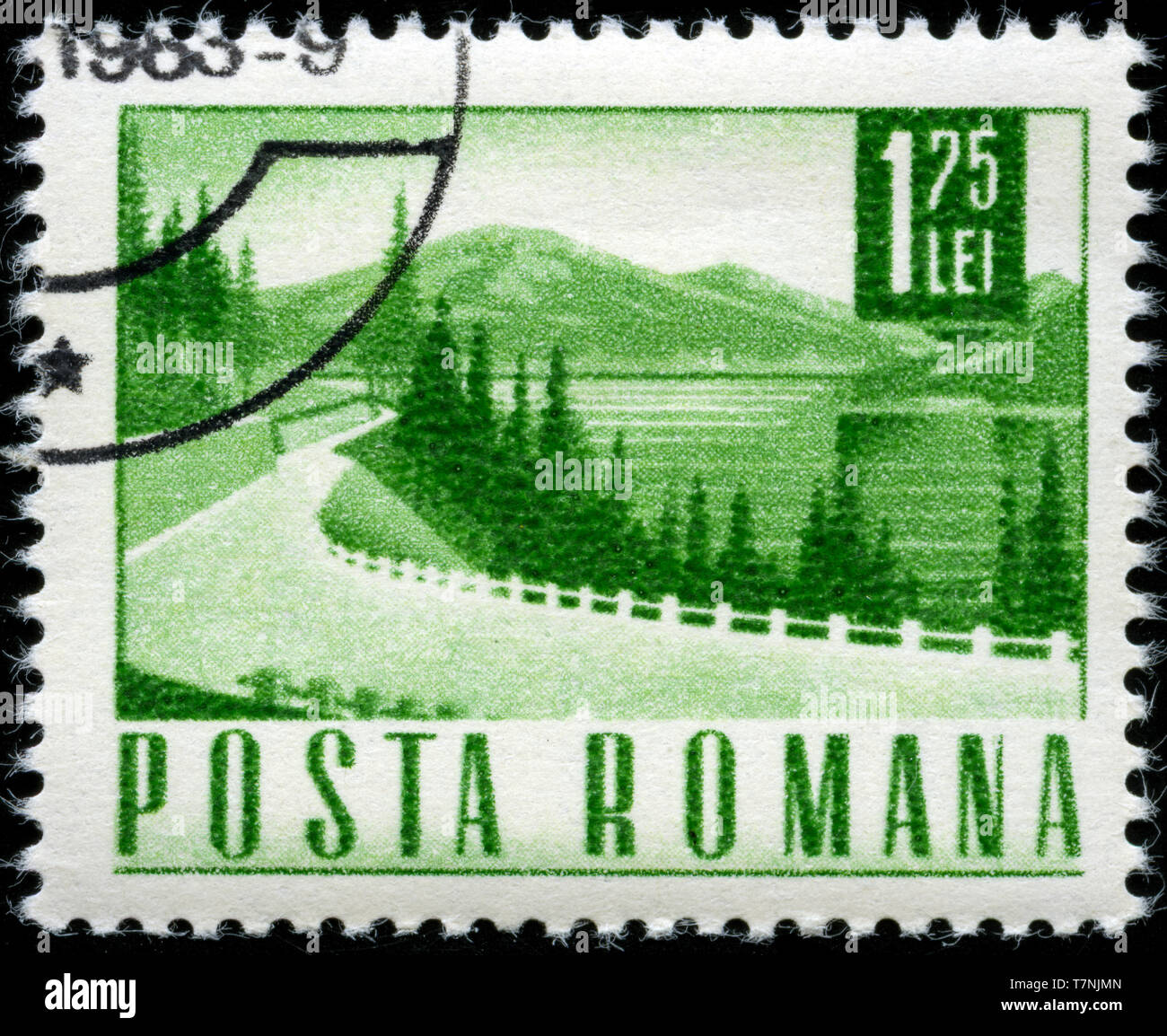 Postage stamp from Romania in the Postal and Transport series issued in ...